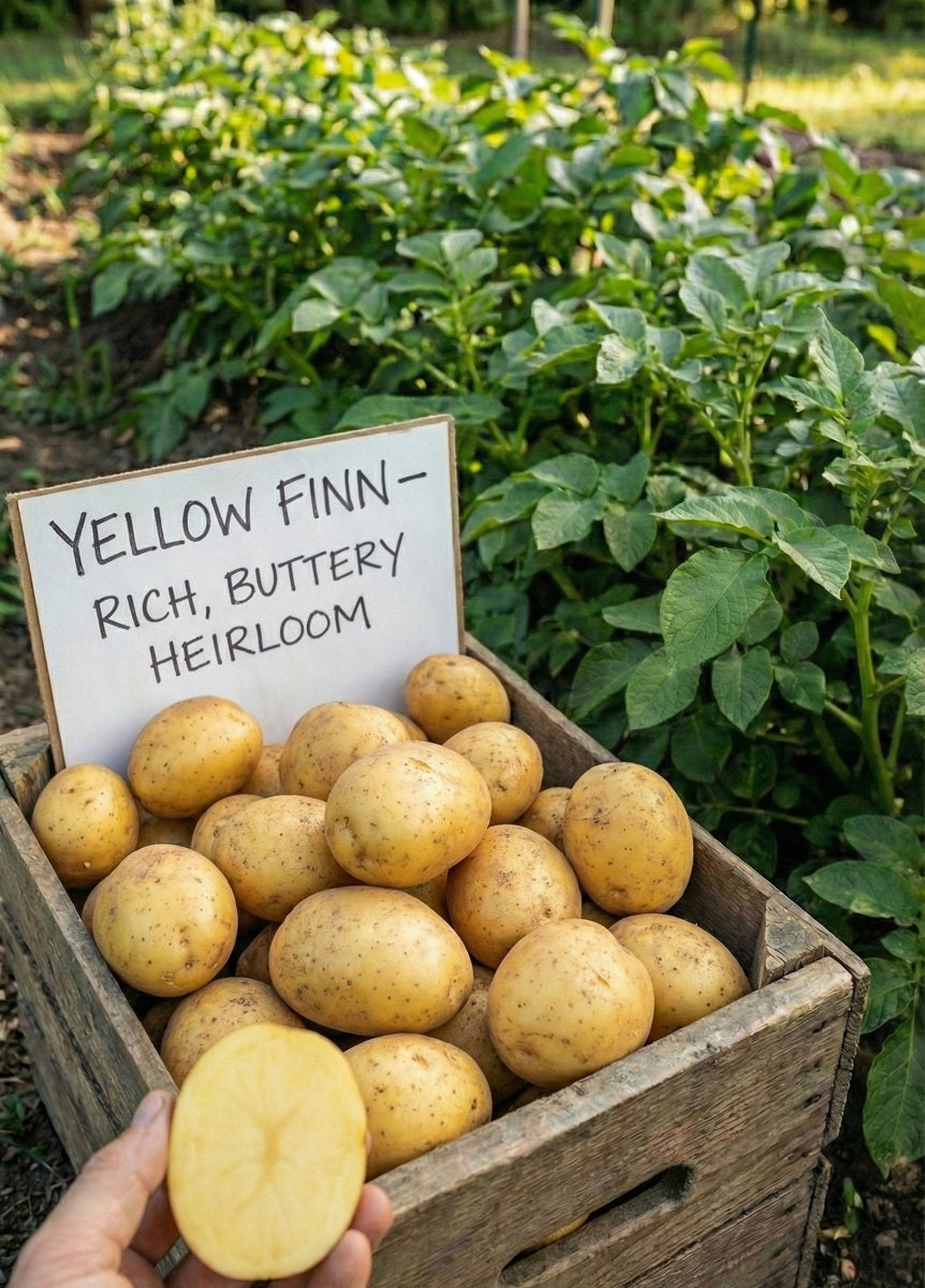 Yellow Finn Seed Potatoes – Rich, Buttery Heirloom – Mad River Garlic ...